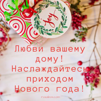 Новогодние открытки с короткими поздравлениями - RozaBox.com